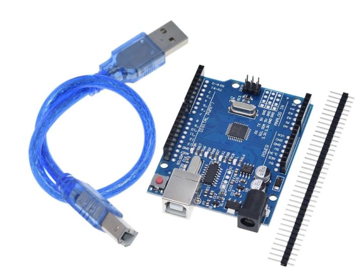 Arduino UNO R3 Development Board with USB to USB B Plug Cable - Ideal for DIY Electronics ...