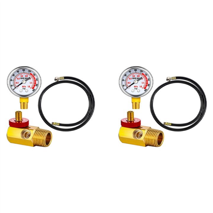 Air Tank Gauge 1 Set Air Tank Repair Kit Safety Valve 0-200 PSI ...