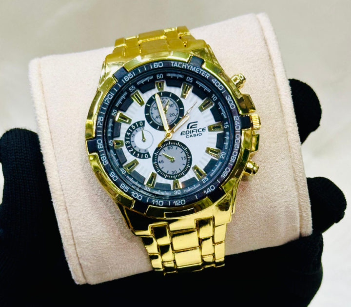 EDIFICE CASIO Premium Stainless Steel Watch Luxury Quartz Analog ...