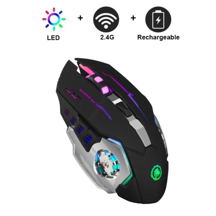 Wireless/ Wired Gaming Mouse 3600 Dpi Portable Silent Mouse 6 Buttons 2 ...