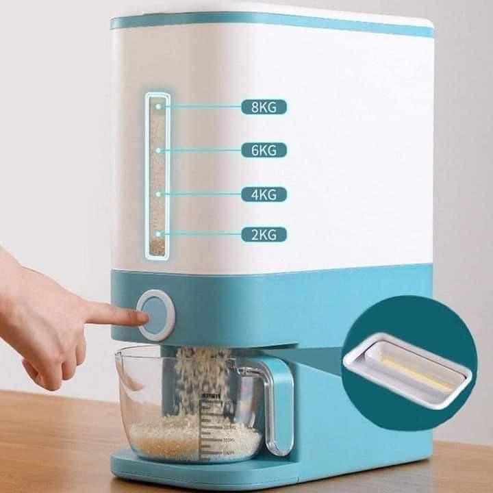 Rice Dispenser 12 KG , Moisture Proof Storage Container, Large Cereal ...