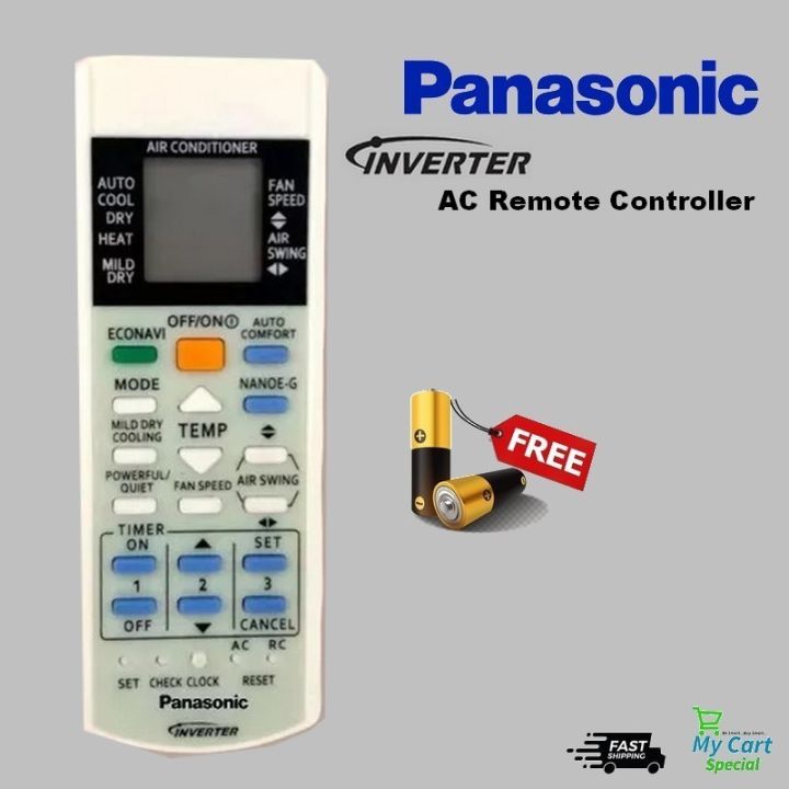 Panasonic Inverter Ac Remote Controller & Free Batteries | Daraz.lk