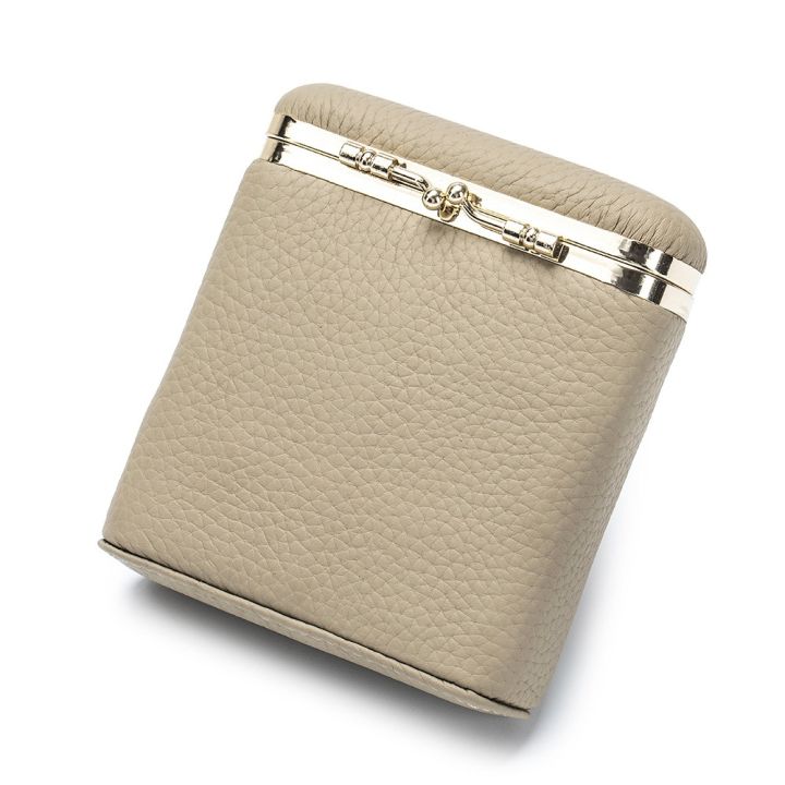 Genuine Leather Cigarette Case Coin Purse Wallet Cowhide Lady Lipstick ...