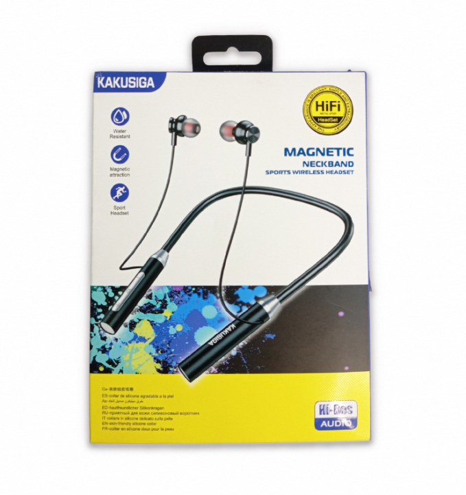 KAKUSIGA Magnetic Neckband Sport Wireless Headset | Daraz.lk