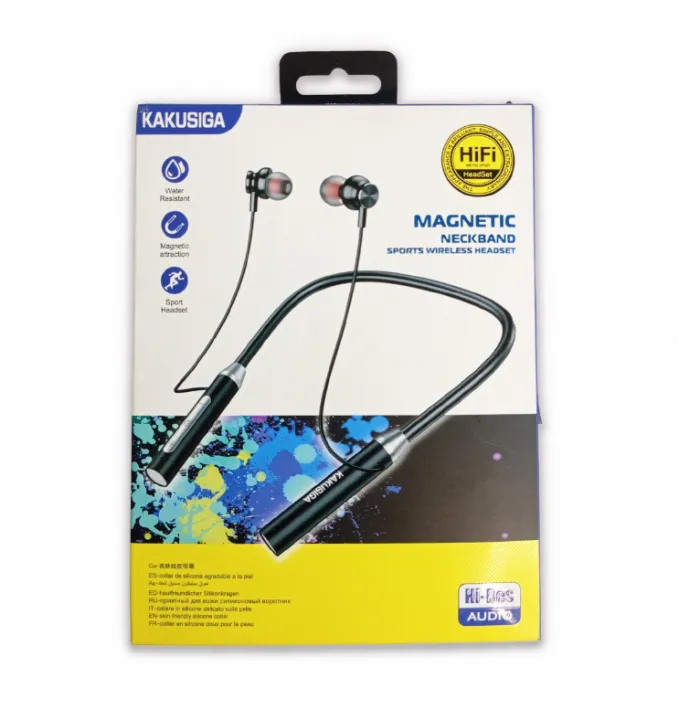 KAKUSIGA Magnetic Neckband Sport Wireless Headset | Daraz.lk