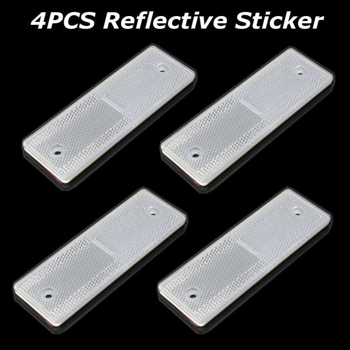 4pcs White Rectangular Approved Reflectors Trailer Caravan - | Daraz.lk