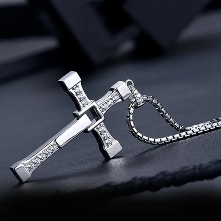 Fast and Furious Cross Pendant Couple Necklace for Men Women ...