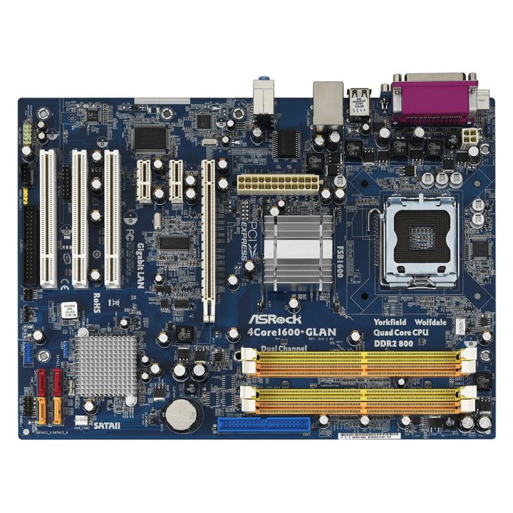 ASROCK 4Core1600-GLAN Motherboard Intel P31 LGA 775 DDR2 4GB ATX | Daraz.lk