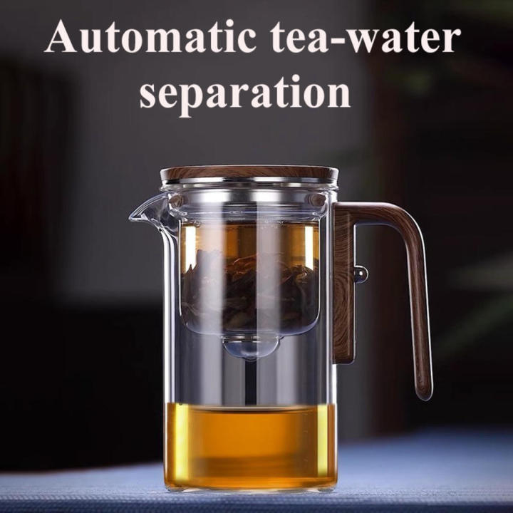 Heat-resistant Tea Pot Eco-friendly Transparent Magnetic Tea Cup Full ...