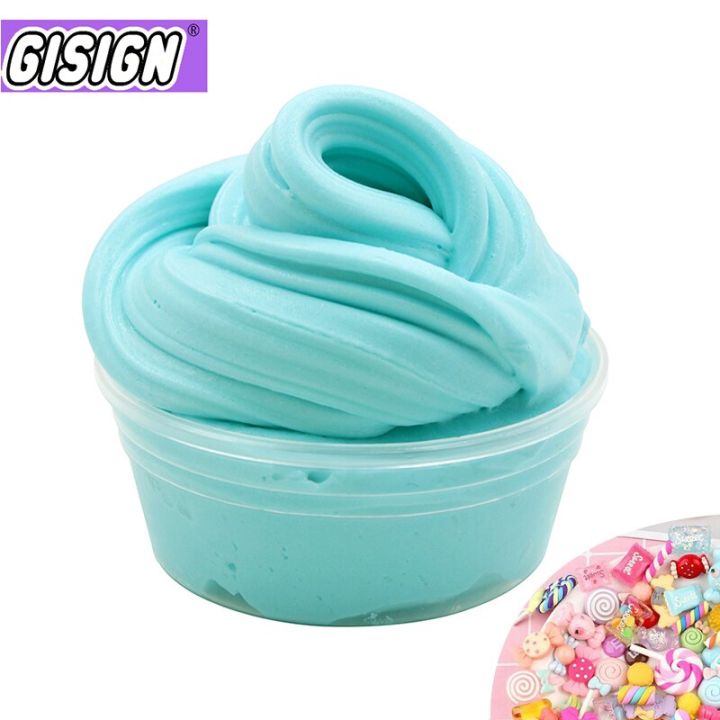 【World Supermarket 2021】Fluffy Slime Supplies Charms Cloud Slime Soft ...