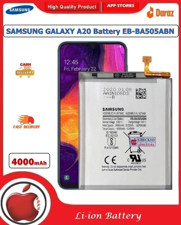 Samsung Galaxy A20 Battery (4000mAh) | Daraz.lk