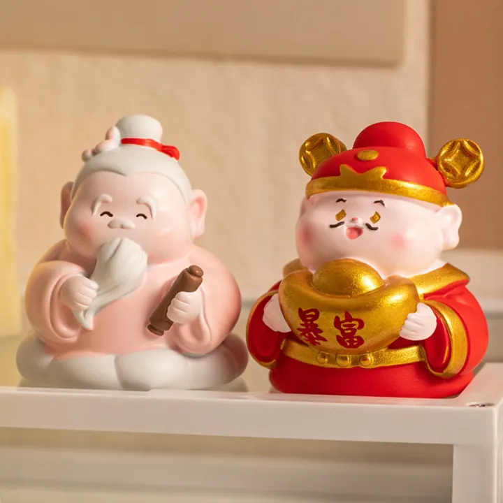 Car Decoration Cartoon God Figurine Resin Cute God of Statue Mini ...
