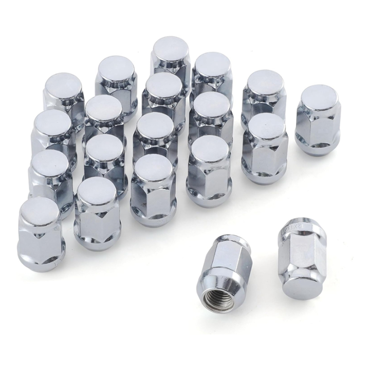 Wheel Lug Nuts, One-Piece Design Bulge AcornChrome Lug Nuts Easy ...