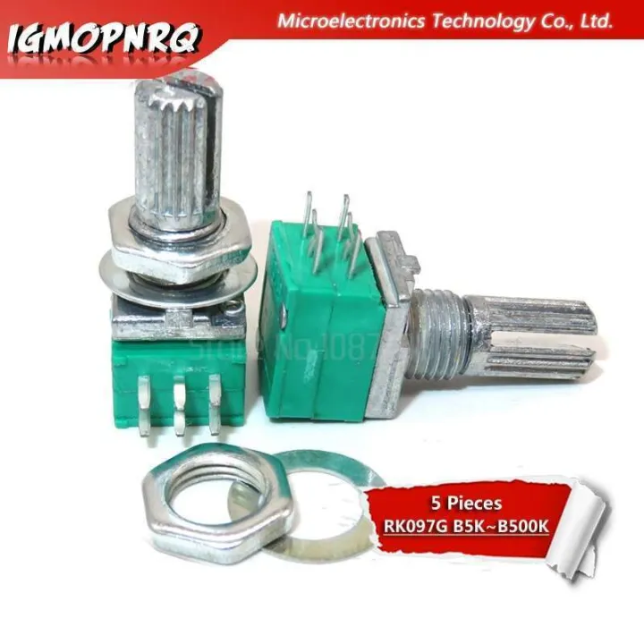 5pcs 6-pin RK097G B5K B10K B20K B50K B100K Duplex Audio Amplifier ...