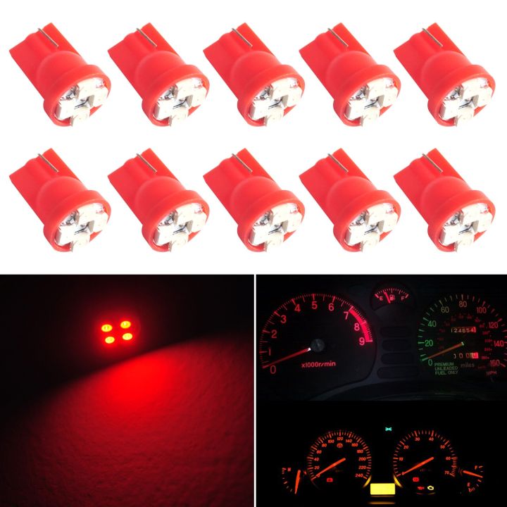 T10 Red 4SMD LED Lights 10Pcs | Daraz.lk