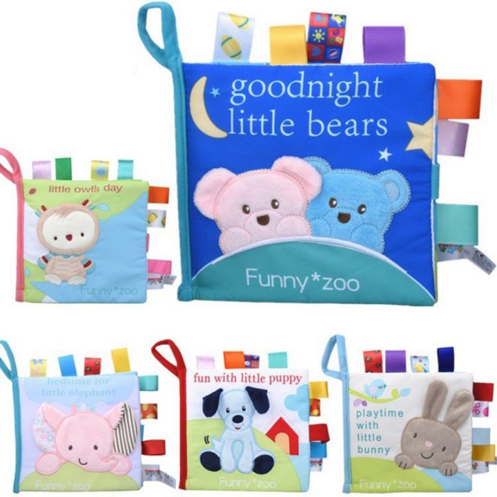 Soft Books Infant Cute Animal Pattern Cloth Books Baby Educational ...