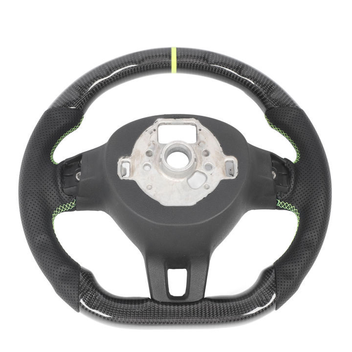 Racing Steering Wheel Carbon Fiber Steering Wheel Perforated Leather ...