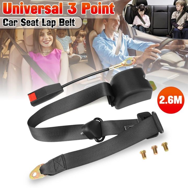 3 Point Auto Car Safety Seat Belt Polyester material Extra long ...