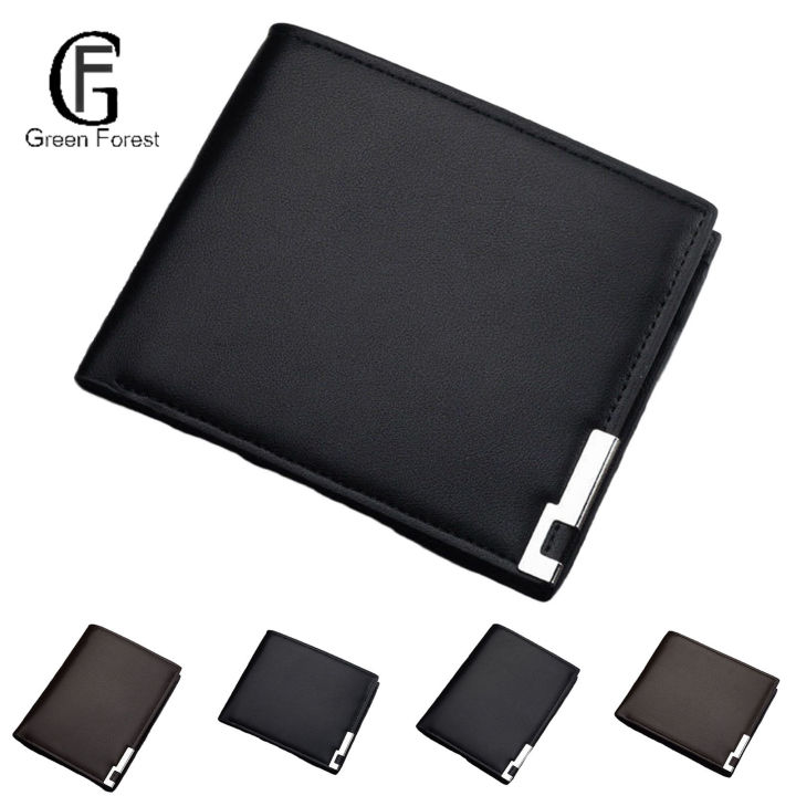 Green forest Men Wallet Multi Card Slots Multi-purpose Faux Leather ...