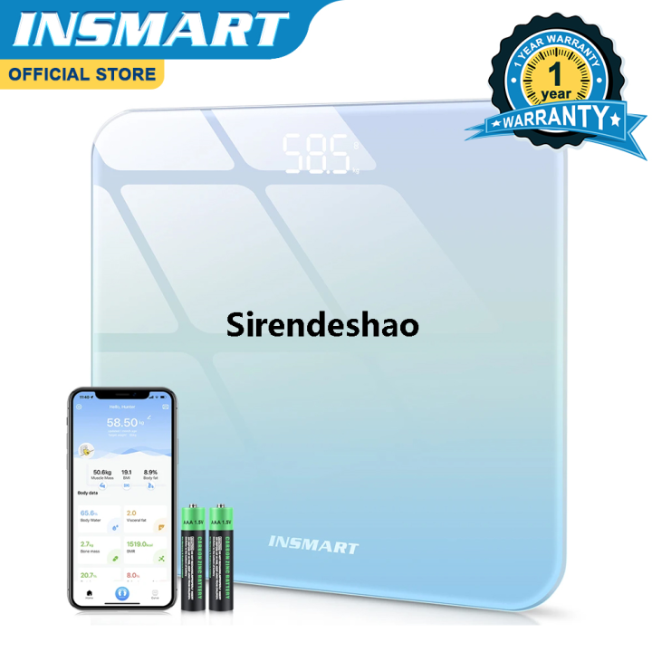 Sirendeshao INSMART Bathroom Scale Smart Body Weight Scale Body Balance ...