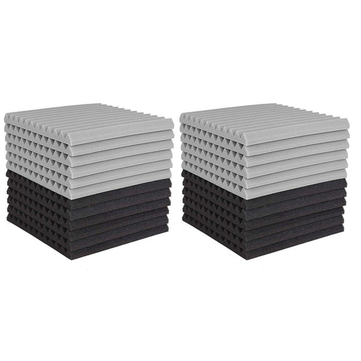 NXFDSIOZ 24 Pcs Acoustic Foam Board,Studio Wedge Tile,Acoustic Foam ...