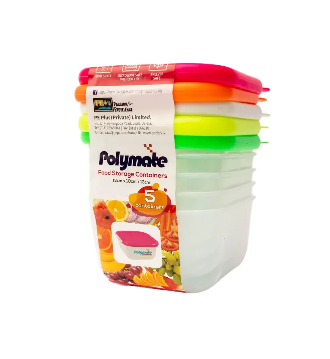 Freezer Container Set (5 Pcs) – Polymate | Food Storage Container Set ...