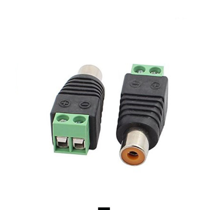 RCA Female lotus head AV video head Wire Screw Terminal Connectors RCA ...