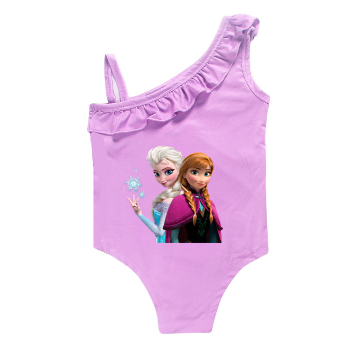 Frozen Anna Elsa 2-9Y Toddler Baby Swimsuit one piece Kids Girls ...