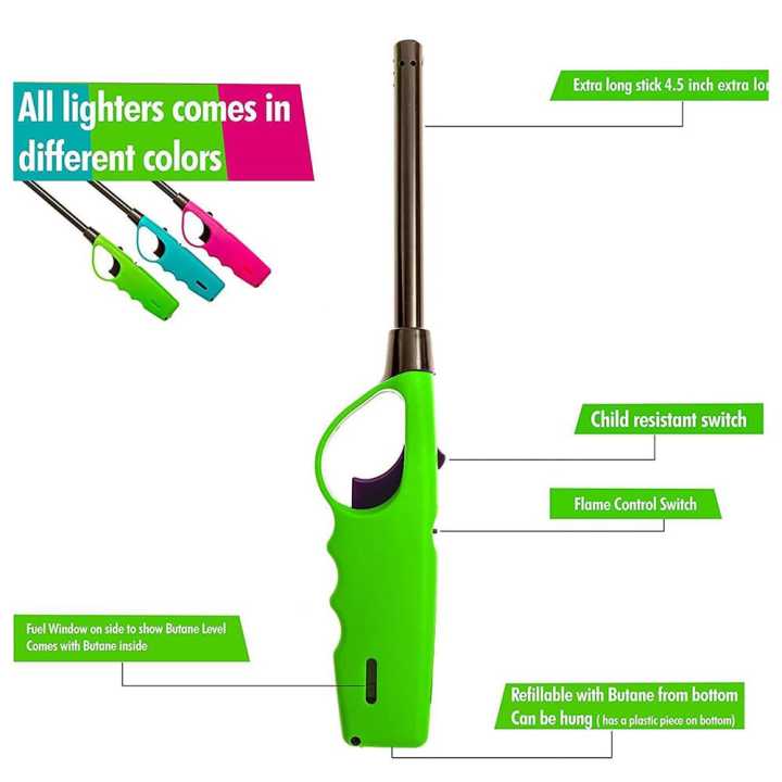 Multi-Purpose Refillable Gas Lighters BBQ Grill Lighters | Daraz.lk