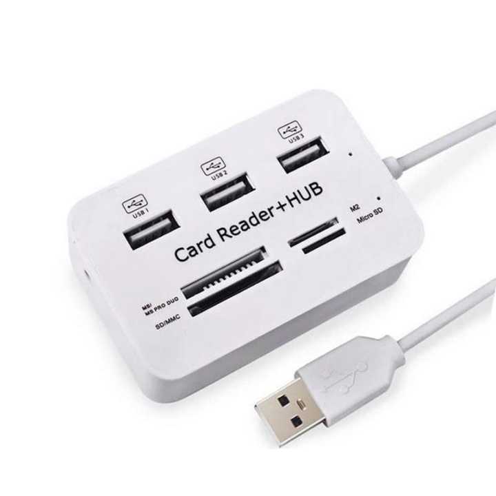 Mini Card Reader USB Hub Combo 2.0 High Speed Multi USB 2.0 Hub USB ...