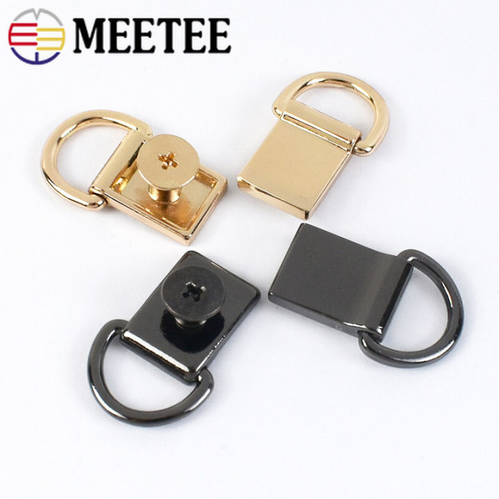 5Pcs Metal Swivel D Ring Buckle Screw Bag Side Clip Handbag Chain ...