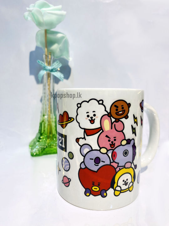 K-Pop BTS Bangtan Boys BT21 Ceramic Mug - Stylish Fan Merchandise ...