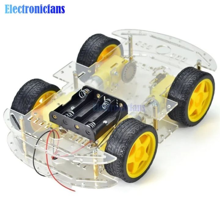【KAMDSS015】Diy Electronic Smart Car Kit 4WD Smart Robot Car Chassis Kits Car With Speed Encoder ...
