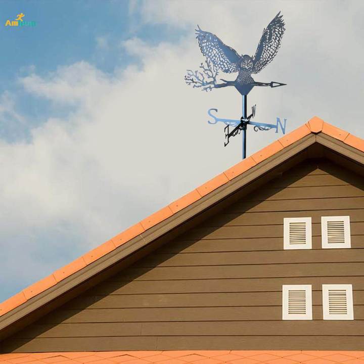 Retro Iron Weathervane Weather Vane Wind Direction Indicator Farm Scene ...