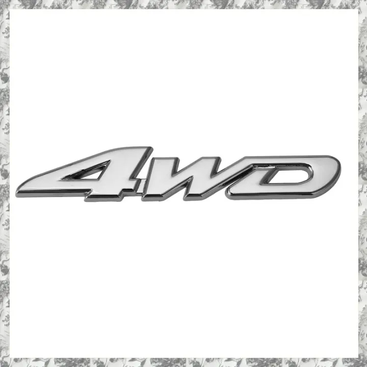 CGearuppt 4WD Displacement Car Chromed Emblem Badge Car Sticker Logo ...
