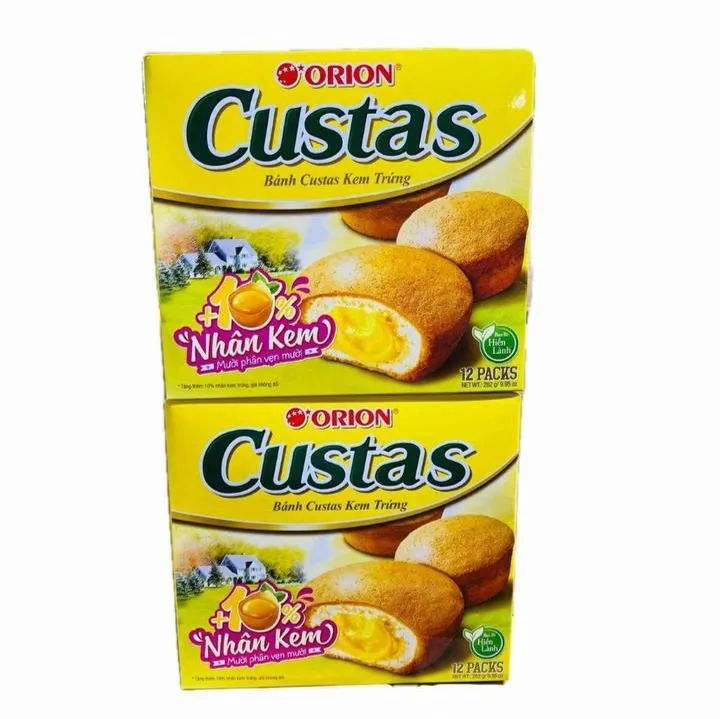 Orion Custas 282g | 12 Pieces Pack | Filled with Cream | Soft Cup Cake ...