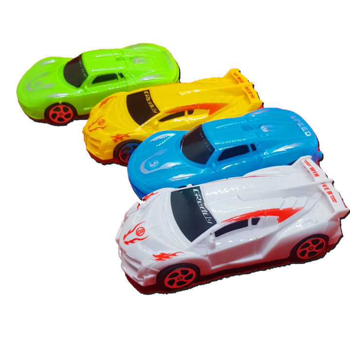 Cheap Plastic Mini Double Decker Pull Back Toy Car 4 Color 4 in 1 Pack ...
