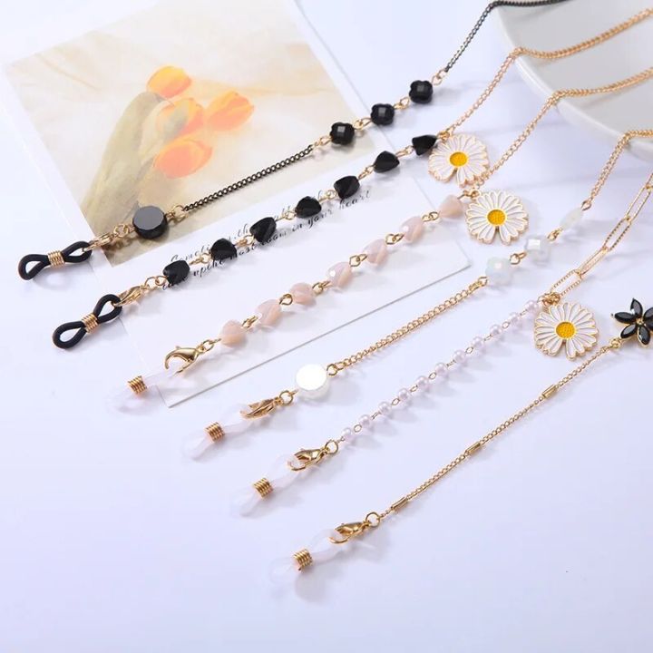 Chains for Masks Woman Glasses Chain Female Hanging Neck Crystal Star ...