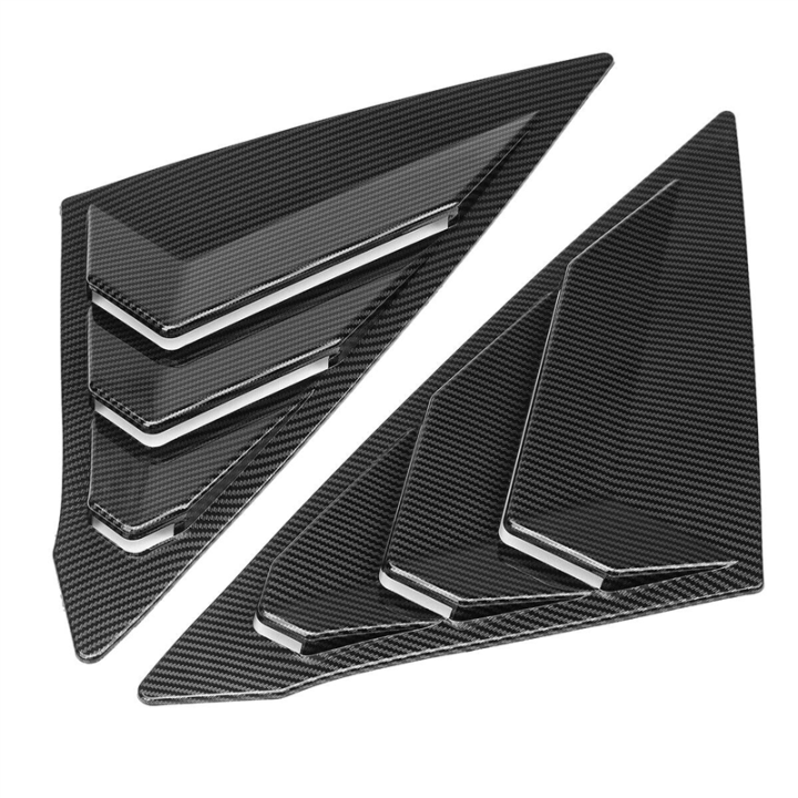 Sedan Rear Side Vent Quarter Window Louver Shutter Cover Carbon Fiber ...