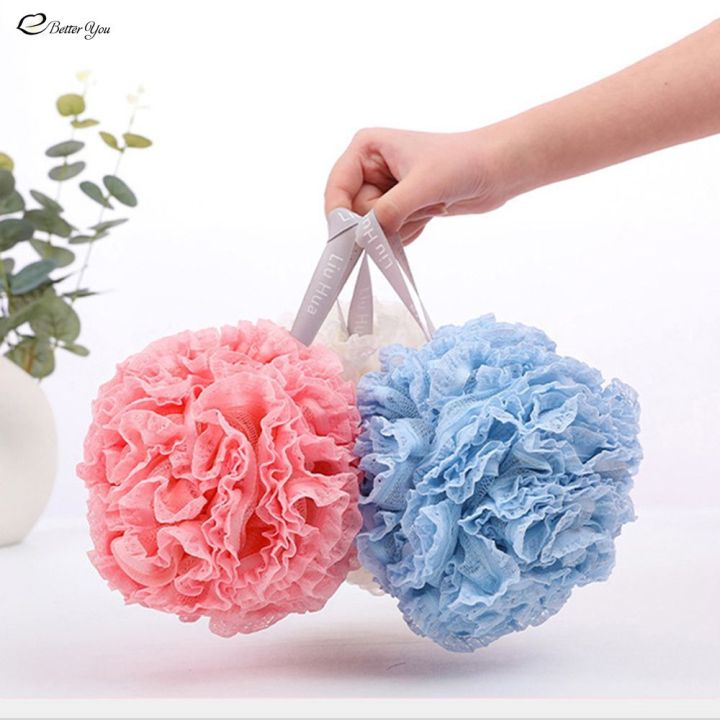 Large Size Bath Shower Loofah Sponge Pouf Body Wash Scrubber Rubbing ...