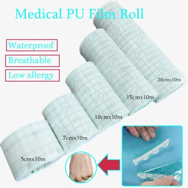 plasters medical 5/7/10/15/20cmx10m Waterproof Medical PU Film Roll for ...