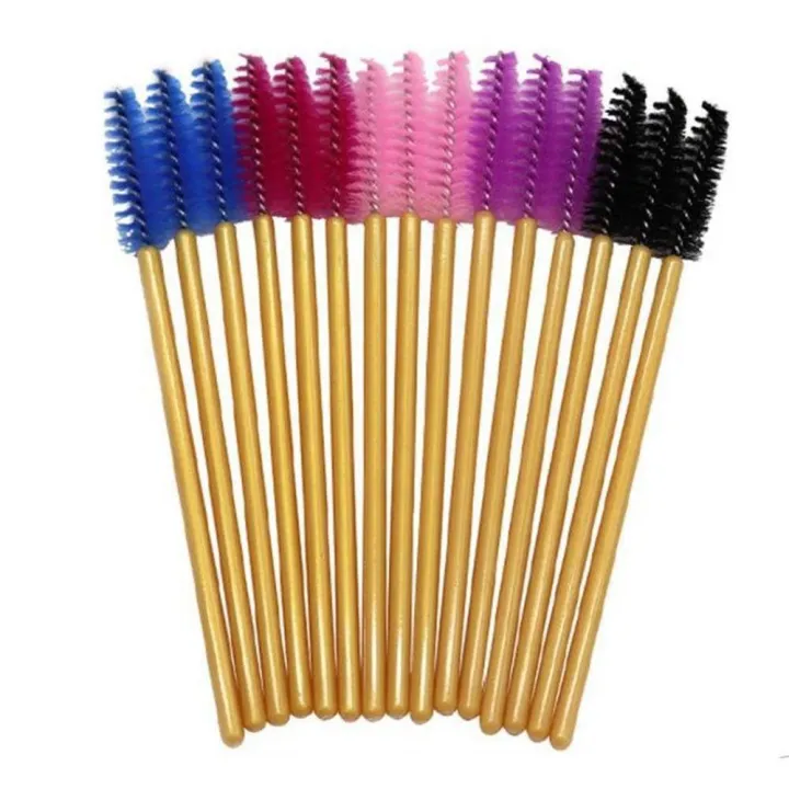 50Pcs/Pack Disposable Micro Eyelash Brushes Mascara Applicator Wand ...