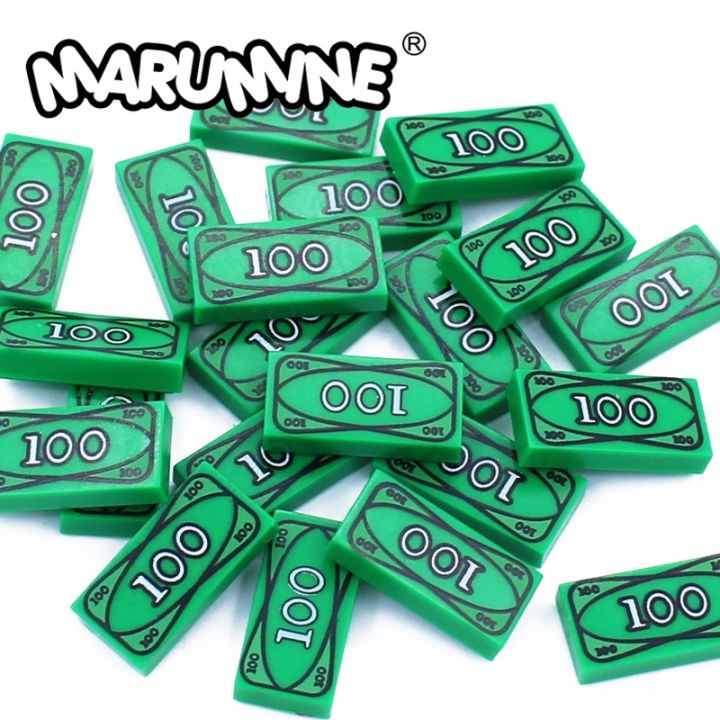 Marumine Tile 1x2 US Dollar Bill Money with Cash Treasure Box ...