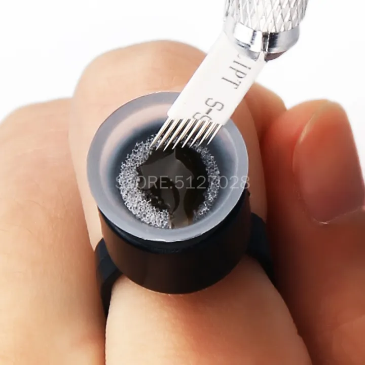 Cotton Art Makeup 1 Tattoo Supply Ink 100pcs Ring Cup Tool Micro ...