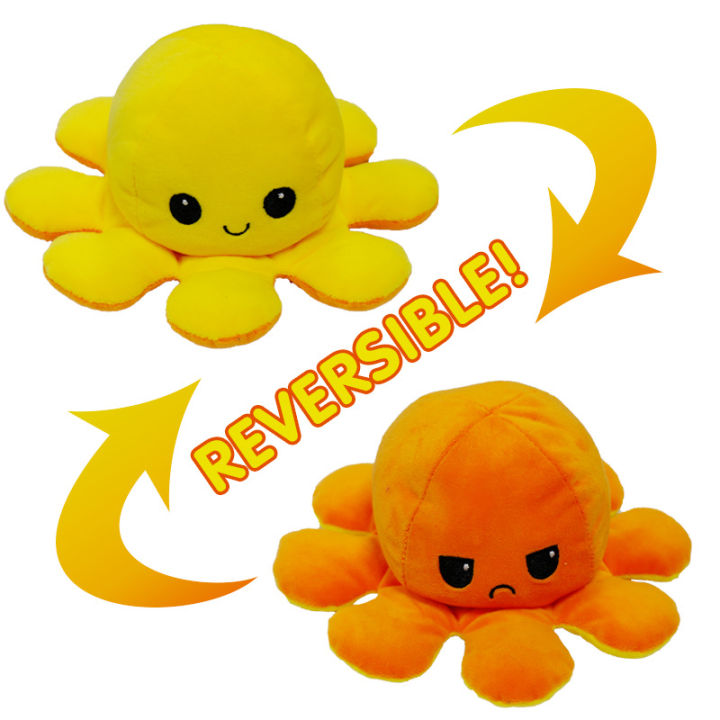 Reversible Flip Stuffed Octopus Plush Doll Soft ulation Reversible ...