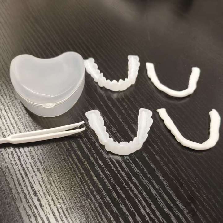 Extended No-Hole Dental Braces Temporary Tooth Silicone Elderly Eating ...