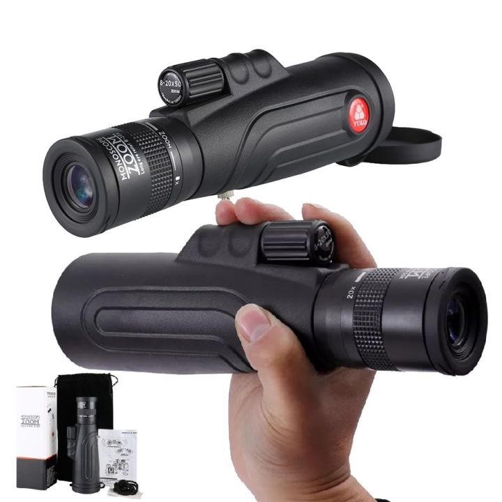 Super Zoom Monocular Telescope 8-20×50 Black HD Long Eye Relief | Daraz.lk