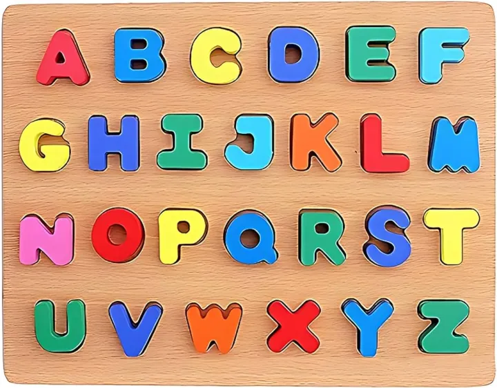 Wooden Alphabets Simple Letters and Capital LettersLearning Educational ...