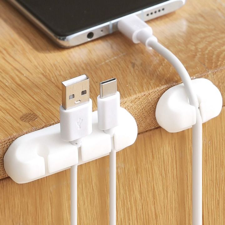 Wire Organizer Silicone Cable Organizer Flexible Self-adhesive Cable ...