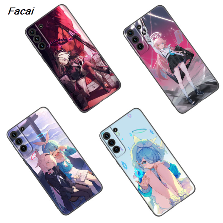 Facai Blue Archive Game Black Silicone Phone Case For Samsung ...